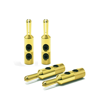 Oyaide GBN Banana Plugs (4 Pack) – Black Rhodium